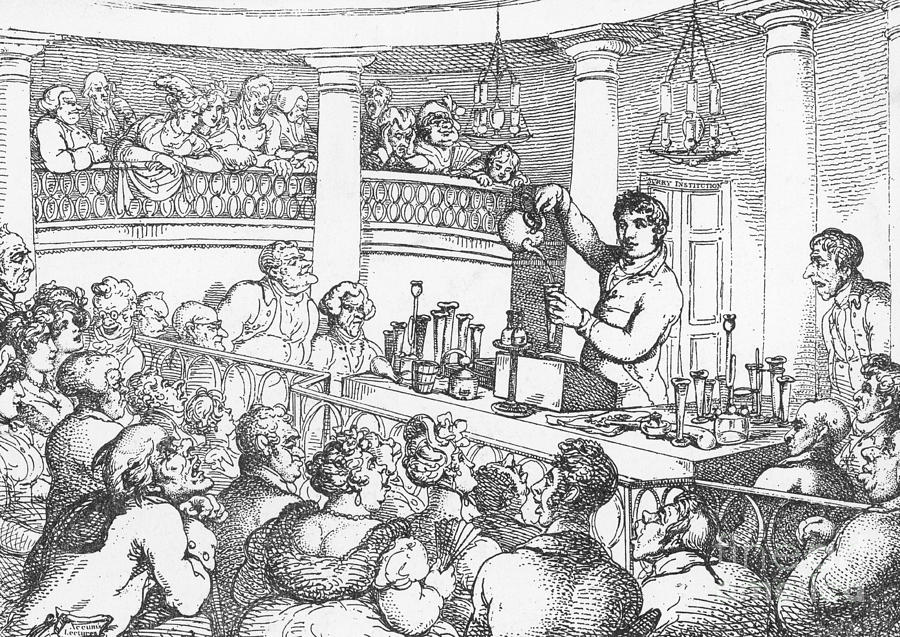 Humphrey Davy Lecturing, 1809 Photograph by Science Source - Pixels