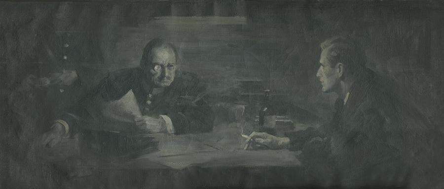 Interrogation Painting by Lu Kimmel - Fine Art America