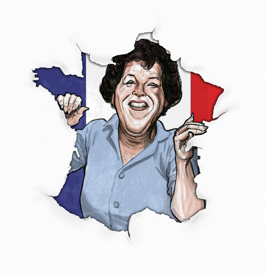 Julia Child Breaks Through Drawing by Thomas Seltzer - Pixels
