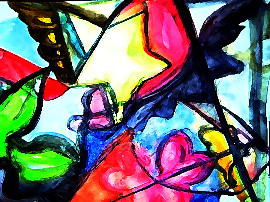 KIN Art Lesson Abstract Painting by AnneLise McCoy - Pixels