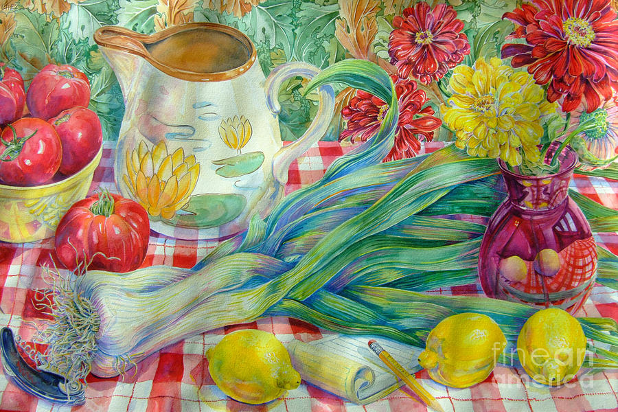 Leeks Painting by Barbara Timberman - Fine Art America