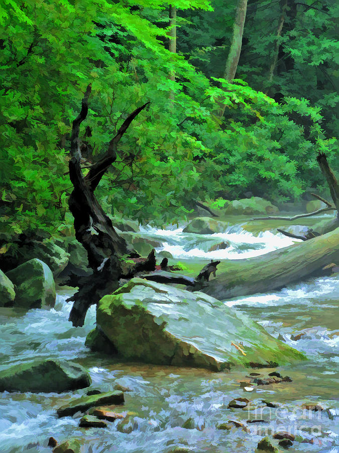 Log in Stream Digital Art by L J Oakes - Fine Art America