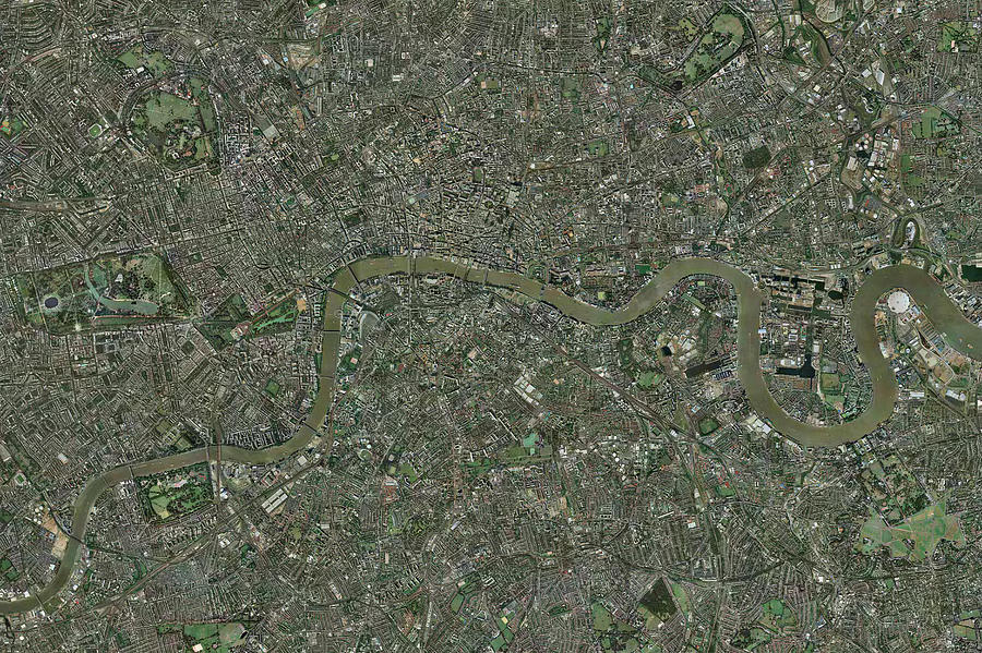 London, Aerial Image Photograph by Getmapping Plc - Pixels