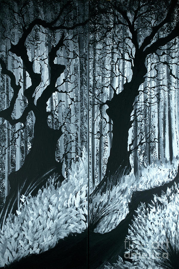 Lone Trees Drawing by Jalal Gilani - Fine Art America