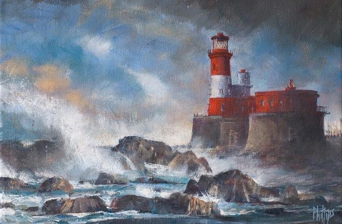 Longstone Lighthouse Painting by Peter Phillips - Fine Art America