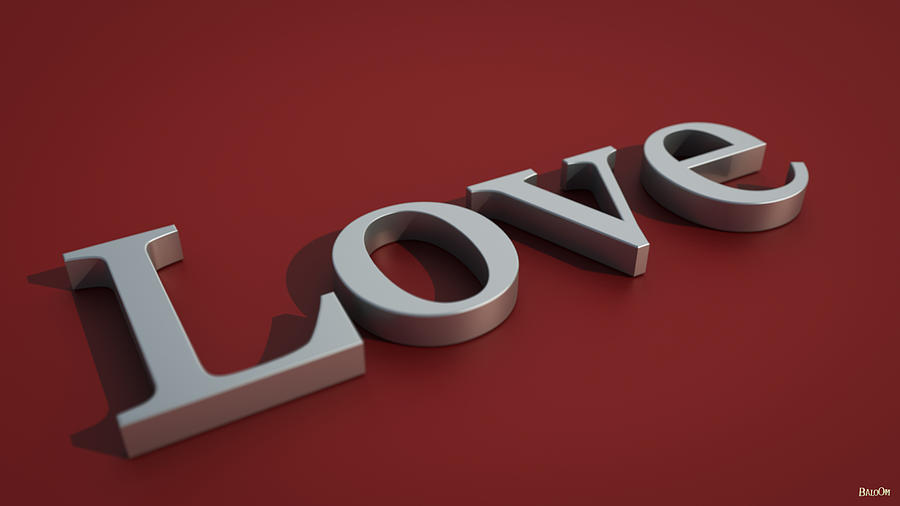 Love Text Digital Art by BaloOm Studios - Fine Art America