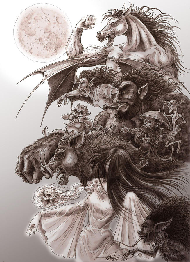 Maligno Drawing by Rommel Pascual - Pixels