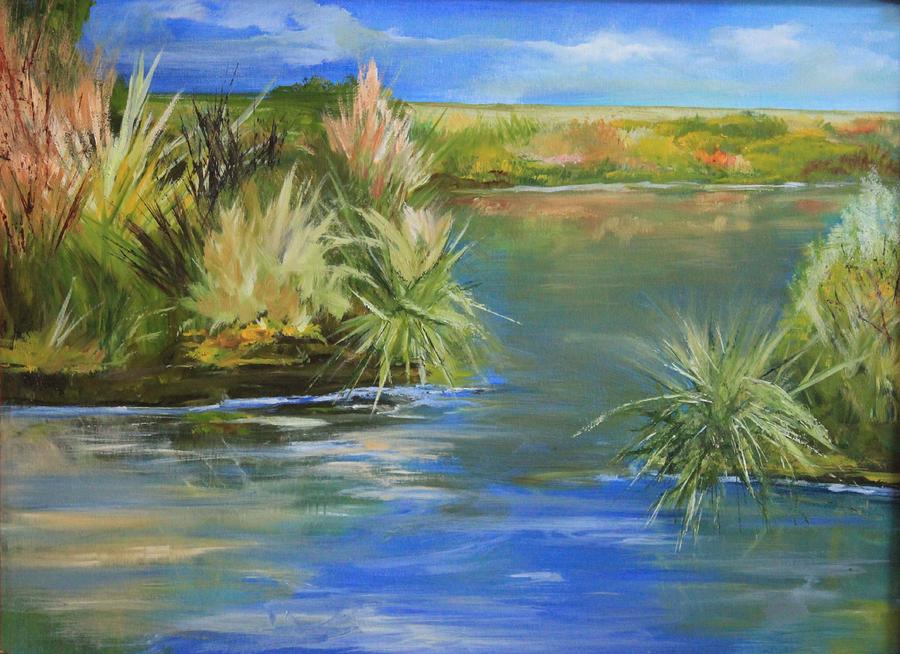 Marsh Panel 1 Painting by Lisa Graves - Fine Art America