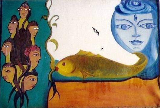 MatsyaGandha Painting by Satyajit Roy ArtDecor - Pixels