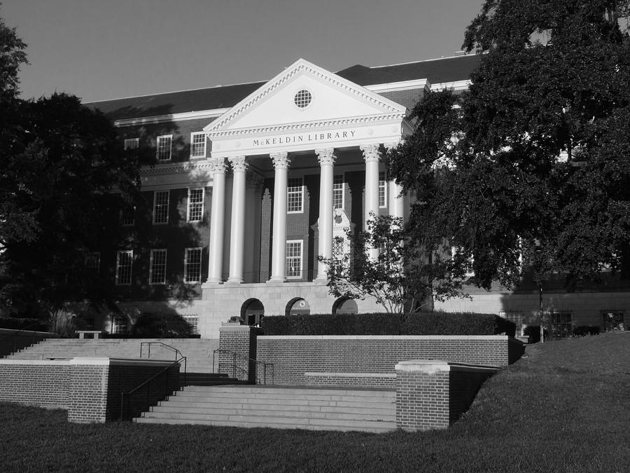 McKeldin Library BW Photograph by Christopher Kerby - Pixels