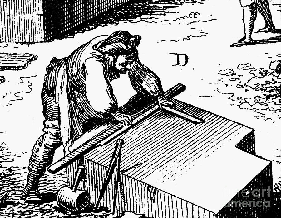 Measuring & Marking Stone Photograph by Granger - Fine Art America