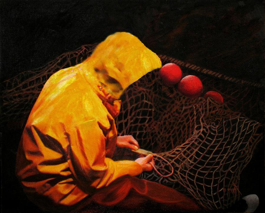 Mending Painting by Phil Cusumano - Fine Art America