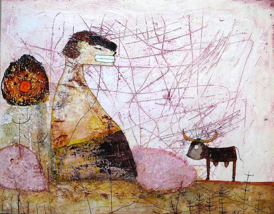 Mess Is Thinking.... Painting by Apple Vail - Fine Art America