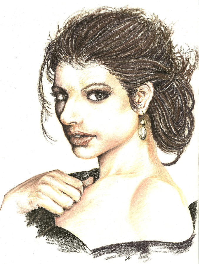 Michelle Drawing by Daniel Robert - Fine Art America