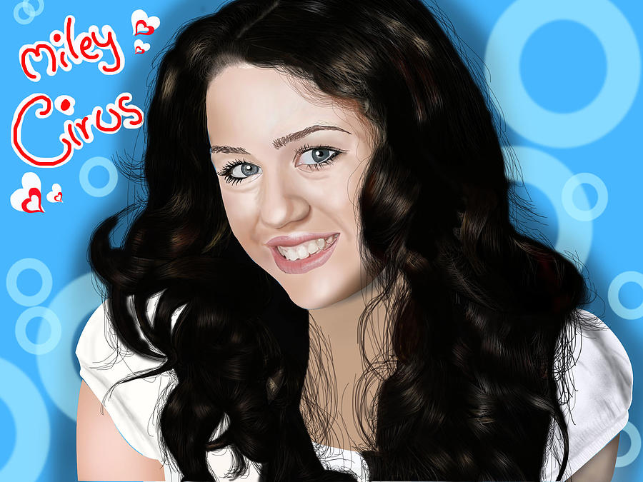 Miley Cirus Digital Art By Ayushi Bandil Pixels