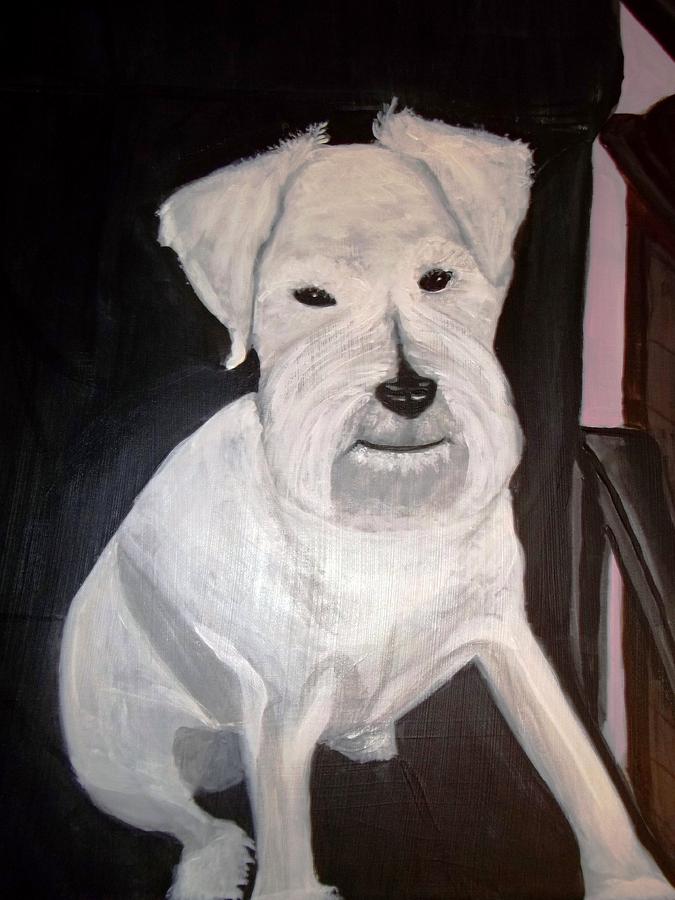 Milo Posing Painting by Cathy Jourdan - Fine Art America