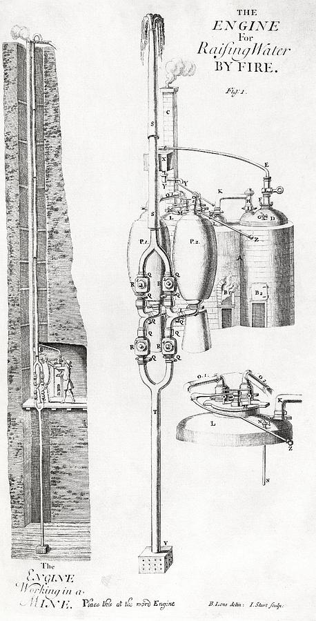 Mining Steam Engine, 18th Century Artwork Photograph by Science Photo ...