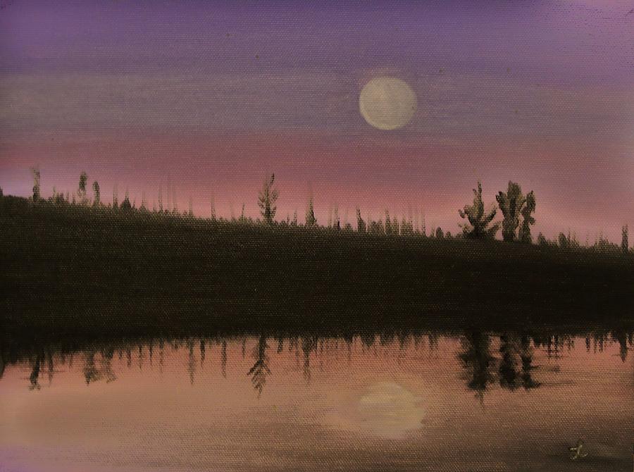 Moonlight Reflection Painting by Laura Evans - Fine Art America