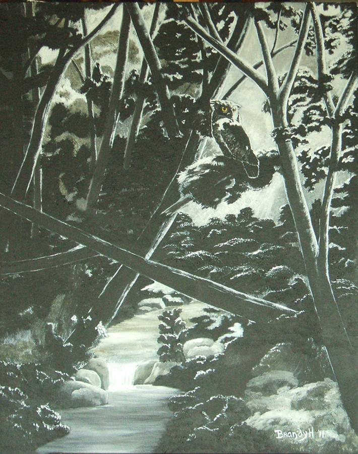 Moonlight Shadows Painting by Brandy House - Pixels