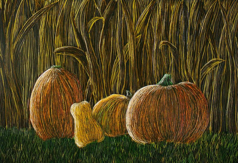 Moonlit Harvest II Painting by Annette Egan - Fine Art America
