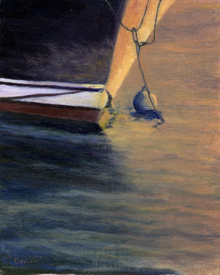 Moored Painting by Peter Barrett - Fine Art America