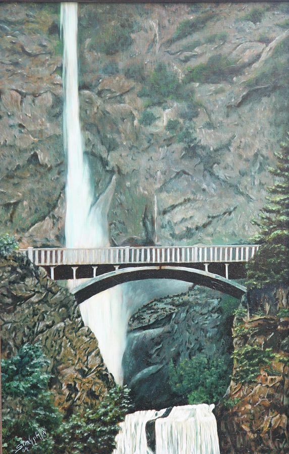 Multnomah Falls Painting by Robert Ray - Pixels