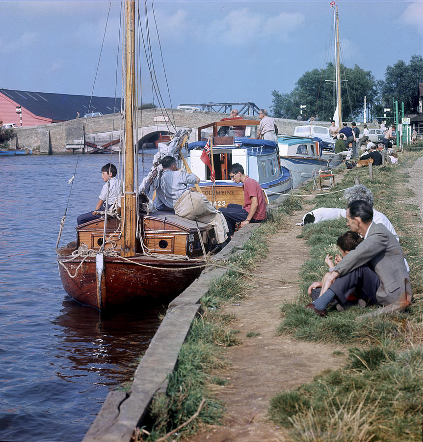 Norfolk Broads Wroxham Bridge-relaxing Photograph by Daniel Blatt - Pixels