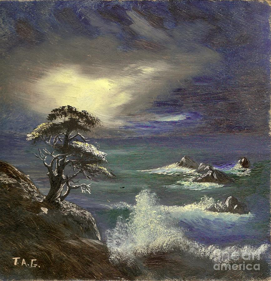 Ocean Nightfall Painting by Jessi and James Gault
