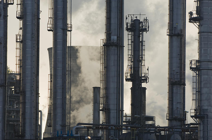Oil Refinery Buildings In Grangemouth Photograph by Iain Sarjeant ...