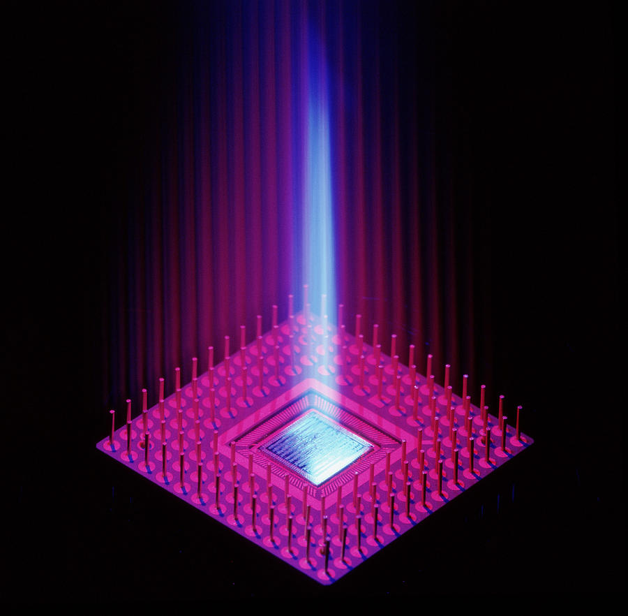 Packaged Electronic Chip, Motion Effect Photograph by Pasieka