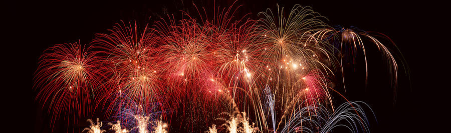 Panoramic Fireworks Photograph by Ron Watts | Fine Art America
