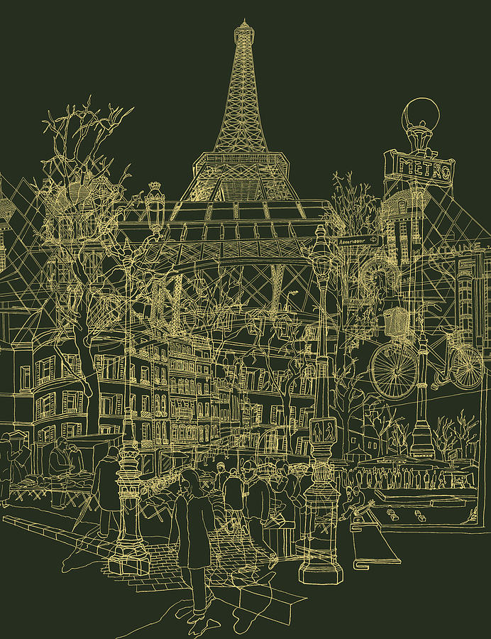 Paris Olive Drawing by David Bushell - Fine Art America