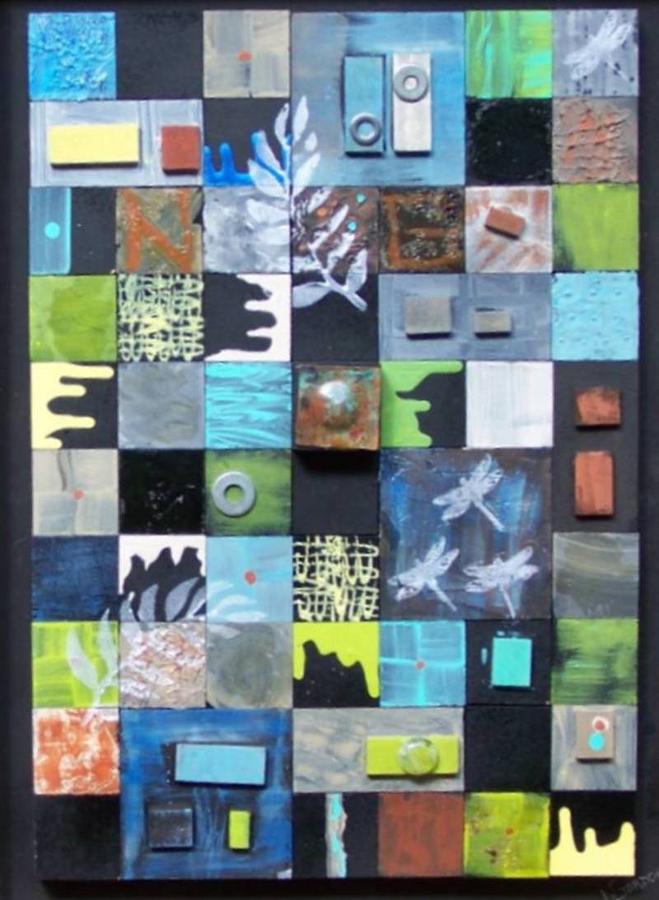 Patchwork Blocks Painting by Nancy ELeGant - Fine Art America