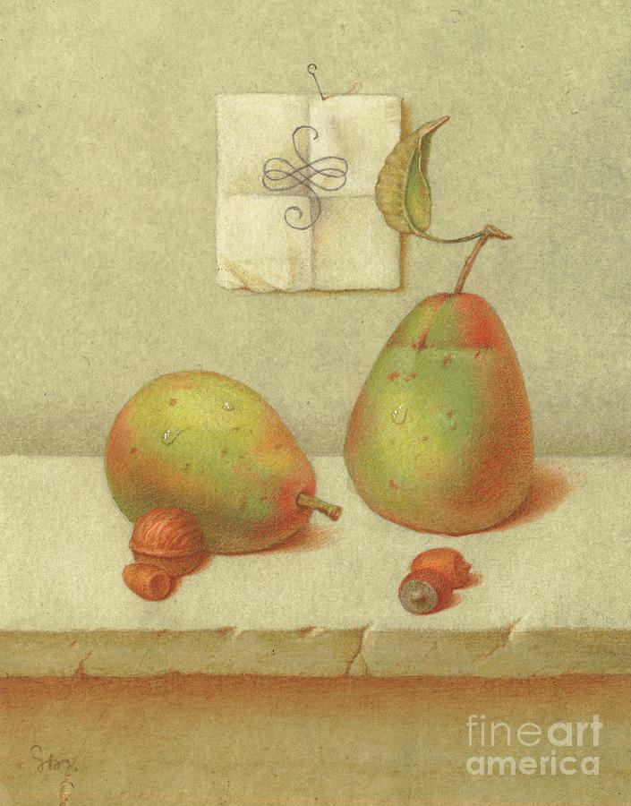 Pears Painting by Victor Sap - Fine Art America