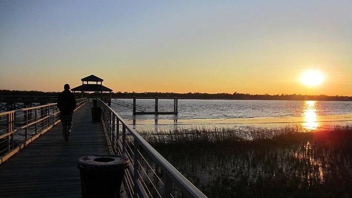 Pier Sunset Photograph by V D - Fine Art America