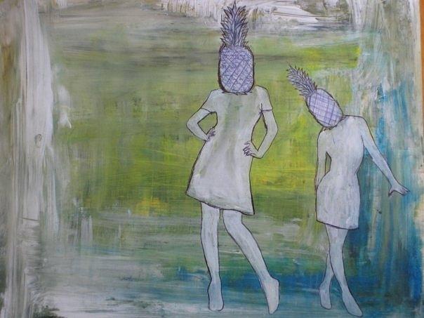 Pineapples Mixed Media by Alison Hoffman - Fine Art America