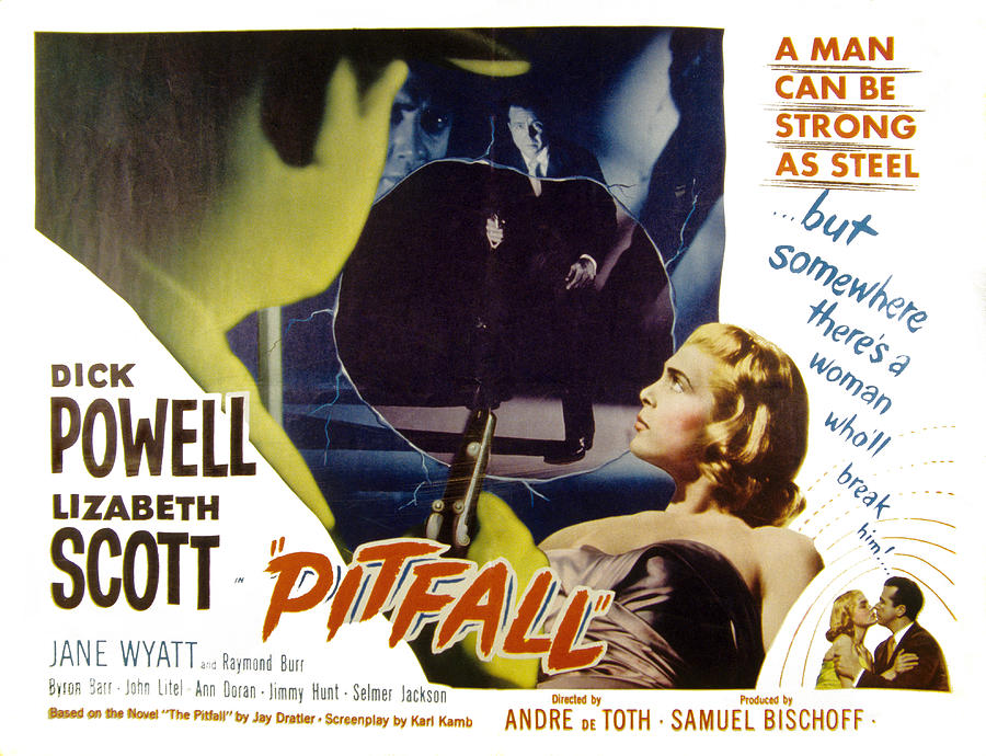 Pitfall, Dick Powell, Lizabeth Scott Photograph by Everett | Fine Art ...