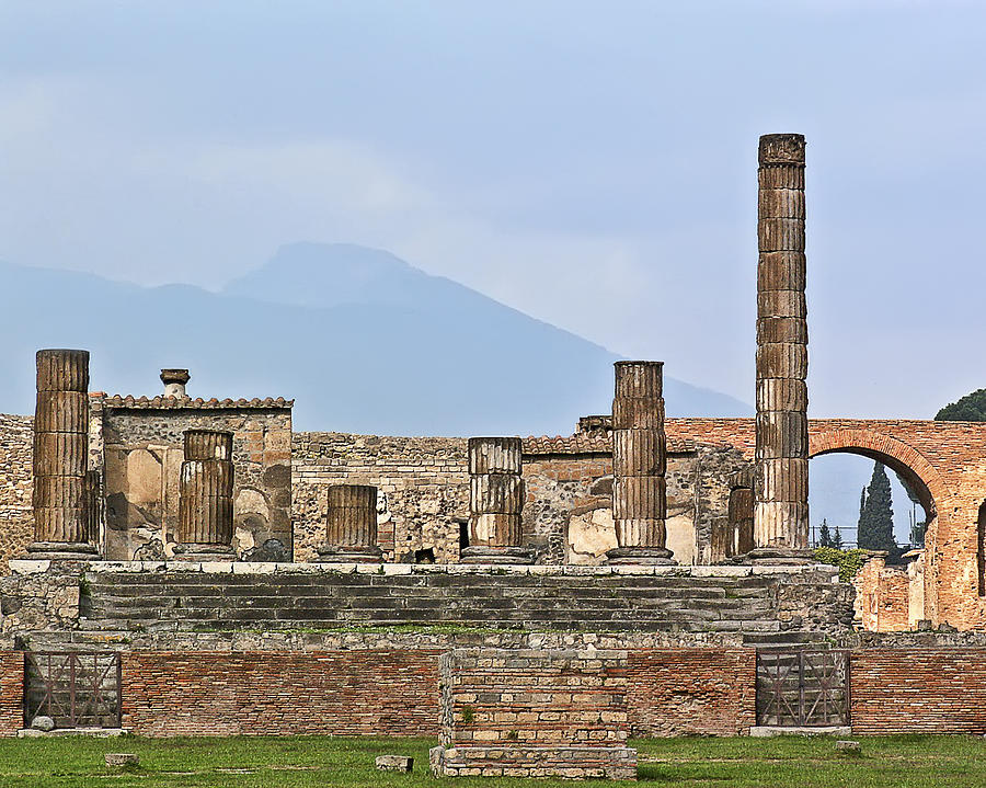 Pompeii and Mount Vesuvius Photograph by Betty Eich - Fine Art America