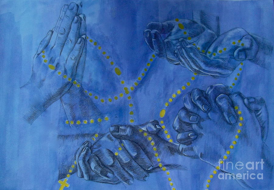 Praying Hands Mixed Media by Skylar Sullivan | Pixels
