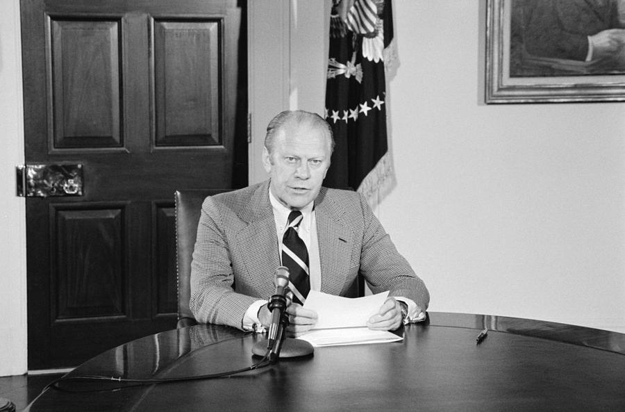 President Gerald Ford Announcing by Everett
