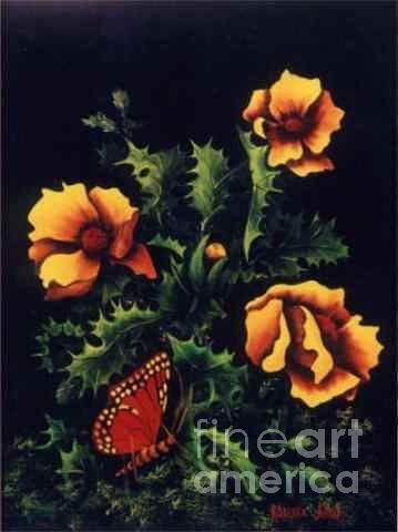 Prickly Poppies Painting by Roberta Sharp - Fine Art America