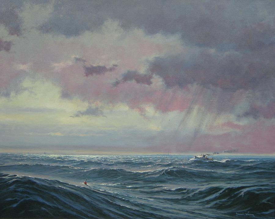 Pulling Traps In Cape Cod Bay Painting by Lance Walker - Fine Art America