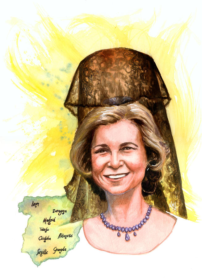 Queen Sofia Painting by Ken Meyer jr
