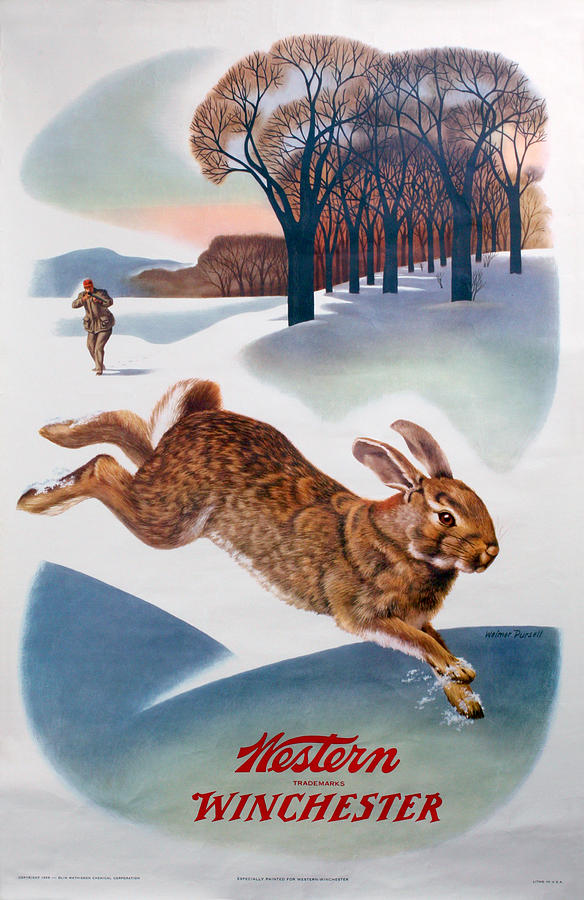 Rabbit Hunter Painting by Weimer Pursell