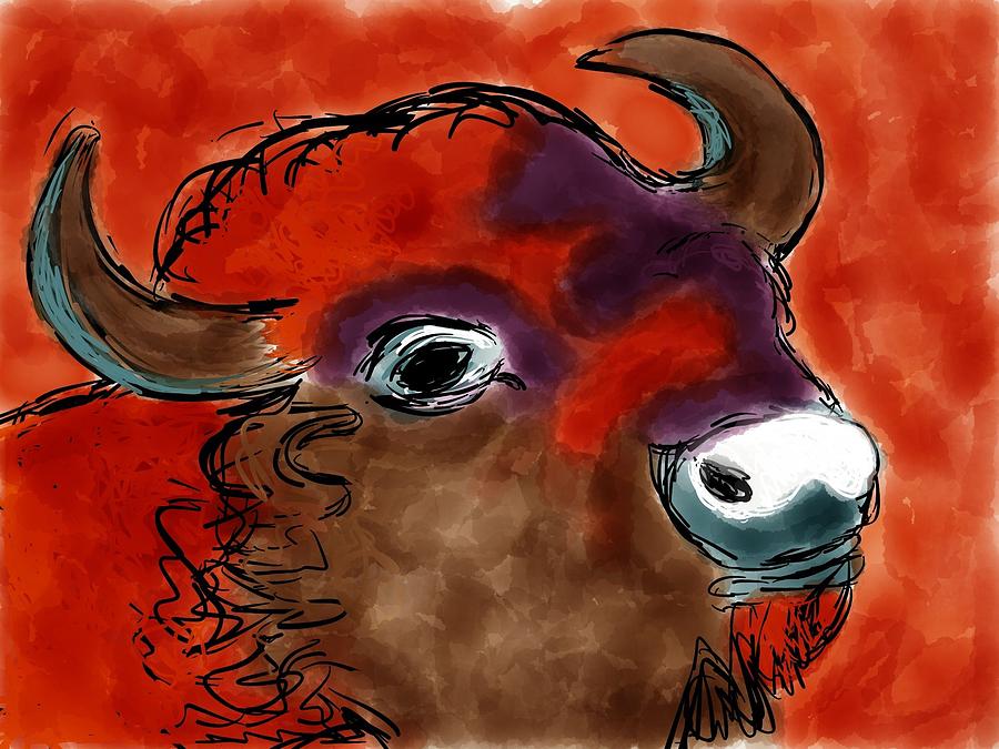 Raging Bull Digital Art by Susan Stader - Fine Art America