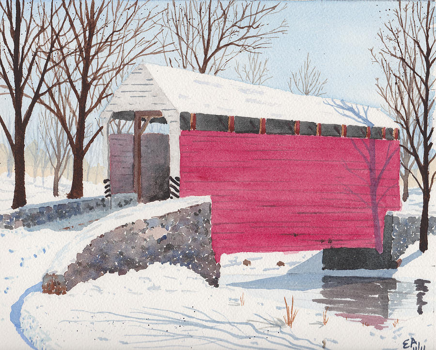 Red Bridge Painting by Ernst Arnold - Pixels
