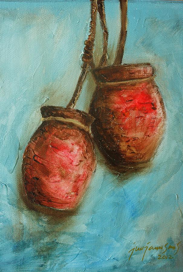 Red Jars Painting by Jun Jamosmos - Fine Art America