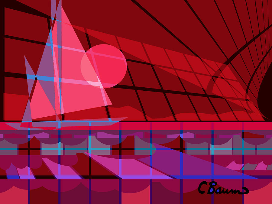 Red Sunset Digital Art by C Baum - Fine Art America