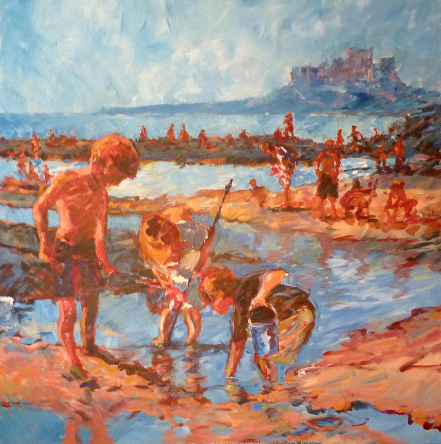 Rockpooling Painting by Peter Phillips - Pixels