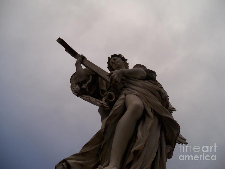 Roman Angel with Cross Photograph by Jacklyn Marie Adelfio - Fine Art ...